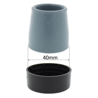 4x Zimmer Walking Frame Glides - Fits Over 40mm Base Ferrule for Easy ...