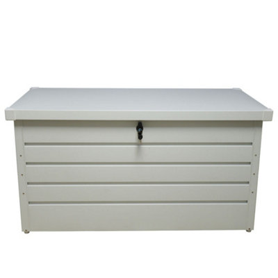 4x2 ft Waterproof Metal Large Outdoor Garden Storage Box Lockable Flat ...