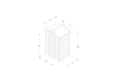 4x3 4LIFE Apex Shed 25yr Guarantee Overlap Pressure Treated - Single ...