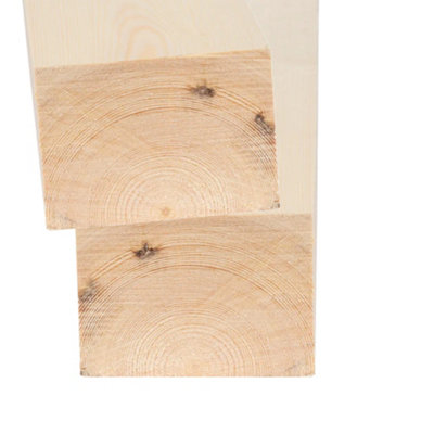 4x3 Inch Planed Timber (L)1200mm (W)69 (H)69mm Pack of 2 | DIY at B&Q