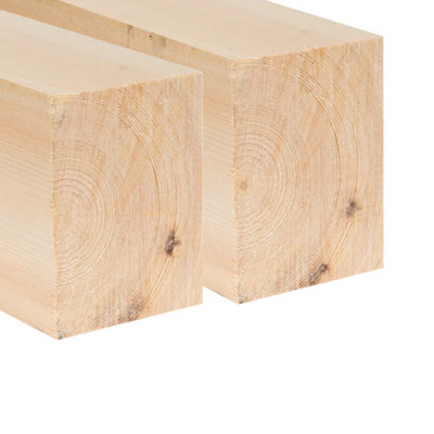 4x3 Inch Planed Timber (L)1800mm (W)69 (H)94mm Pack of 2