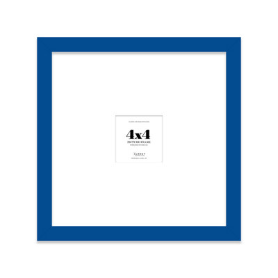4x4" Blue Picture Frame - 4x4" Square Frame with 1x1" Mount for 4x4 ...