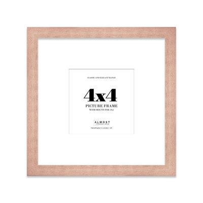 4x4" Bronze Picture Frame - 4x4" Square Frame with 2x2" Mount for 4x4 ...