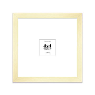 4x4" Gold Picture Frame - 4x4" Square Frame with 1x1" Mount for 4x4 ...