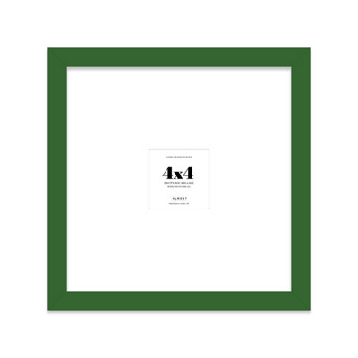 4x4" Green Picture Frame - 4x4" Square Frame with 1x1" Mount for 4x4 ...