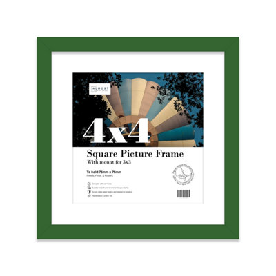 4x4" Green Picture Frame - 4x4" Square Frame with 3x3" Mount for 4x4 ...