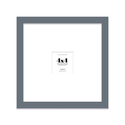 4x4" Grey Picture Frame - 4x4" Square Frame with 1x1" Mount for 4x4 ...