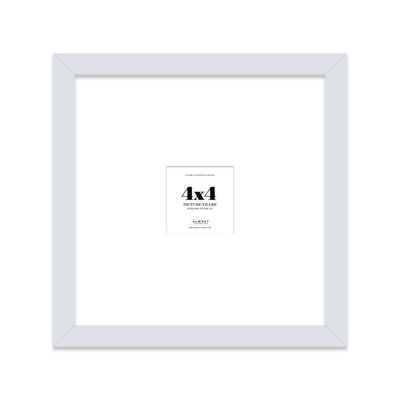 4x4" Light Grey Picture Frame - 4x4" Square Frame with 1x1" Mount for ...
