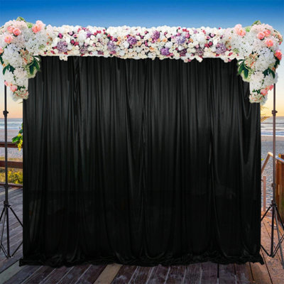 4x4 M Ice Silk Backdrop Curtain Photography Scenery for Christmas ...