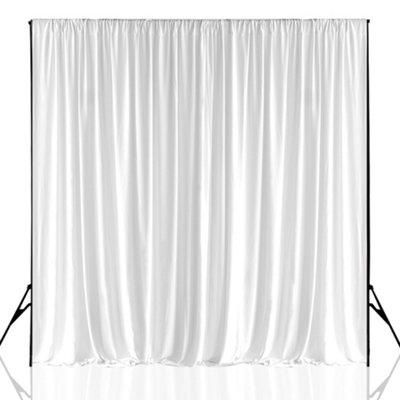 4x4 Metres Backdrop Curtain, Spandex Polyester Fabric Panel, White