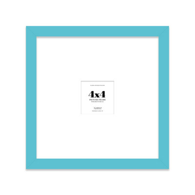 4x4" Turquoise Picture Frame - 4x4" Square Frame with 1x1" Mount for ...