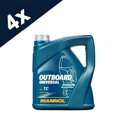 4x4L MANNOL Outboard Universal Two-stroke Engine Oil API TC NMMA TC-W2 ...