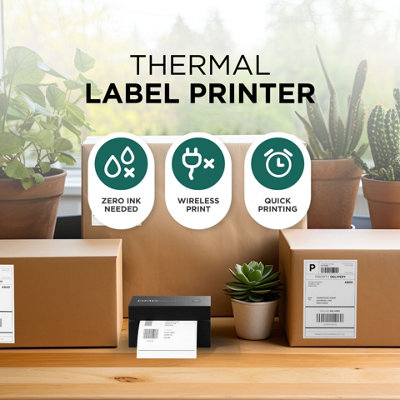 4x6 Thermal Label Printer, Shipping Label Printer, Bluetooth For All ...
