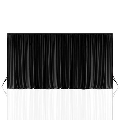 4x8 Metres Backdrop Curtain, Spandex Polyester Fabric Panel, Black