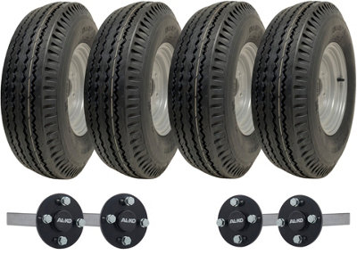 5.00x10 High Speed Twin Axle Trailer Kit Road Legal 4 Wheels & ALKO ...