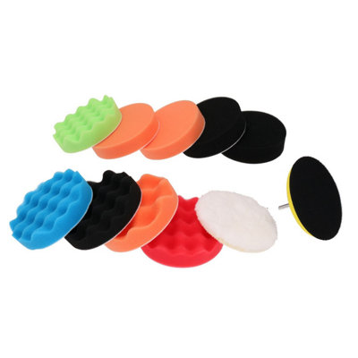 5" 12pc Buffing and Polishing Kit for Electric Drills M14 Arbor Hook ...