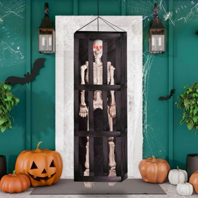 5.3ft Hanging Skeleton Cage with Sound & Motion
