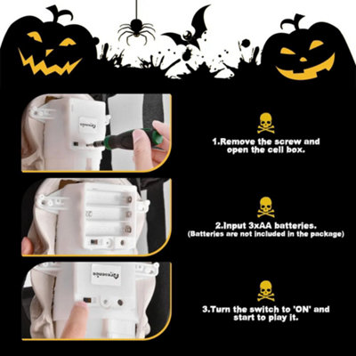 5.3ft Hanging Skeleton Cage with Sound & Motion