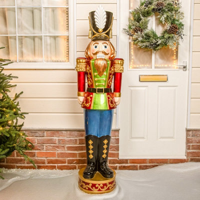 5.5ft Traditional Christmas Nutcracker Soldier - Red, Blue and Green ...