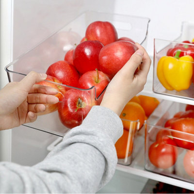 5.5L Clear Rectangle Plastic Food Storage Container Set,Pack of 2