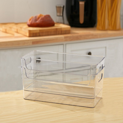5.5L Clear Rectangle Plastic Food Storage Container Set,Pack of 2