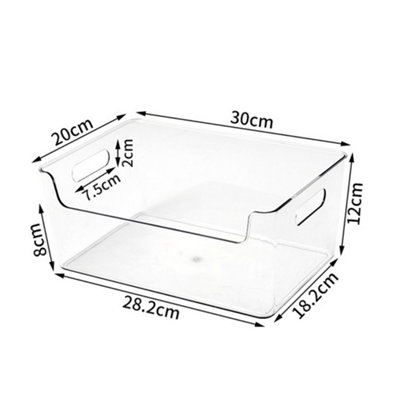 5.5L Clear Rectangle Plastic Food Storage Container Set,Pack of 2