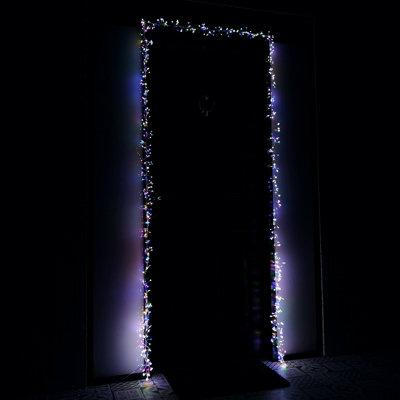 5.5m 880 LED Indoor Outdoor Christmas Door Lights in Multi-Coloured