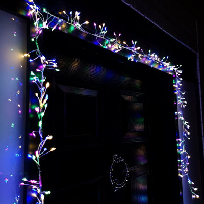 5.5m 880 LED Indoor Outdoor Christmas Door Lights in Multi-Coloured