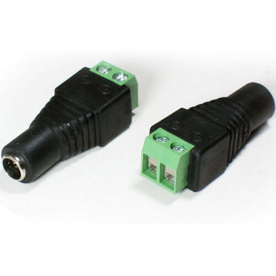 5.5mm x 2.1mm DC Female Screw Terminal Connector CCTV Jack Socket Power ...