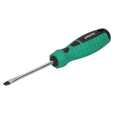 5.5mm x 75mm Slotted Flat Headed Screwdriver with Magnetic Tip Rubber ...