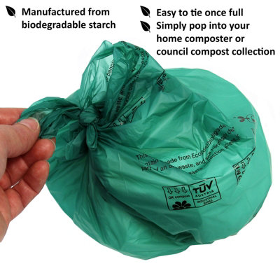 Shop 5-6L Compostable Bin Liners Plant-based