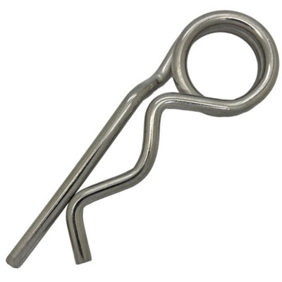 5.6MM x 115MM Stainless Steel Double Wound R Clip / Fixing Pin