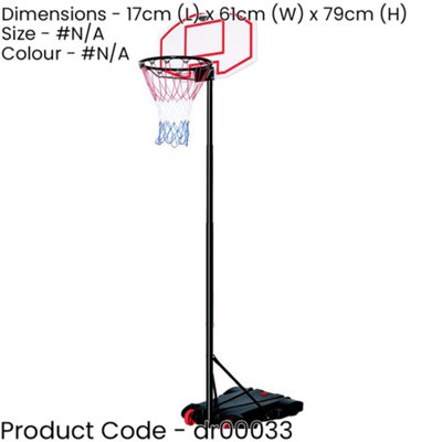 5 - 8 Feet Junior Basketball Stand Net - Adjustable Height Hoop ...