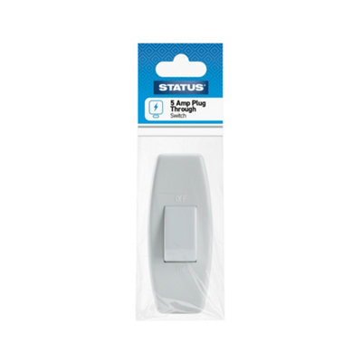 5 Amp Plug Through Switch White