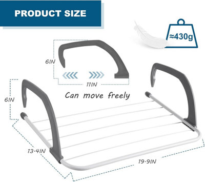 5 Bar Radiator Airer White Indoor Clothes Dryer 1 Piece