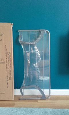 5 Bar Radiator Clothes Airer White Compact Folding Indoor Drying Rack ...