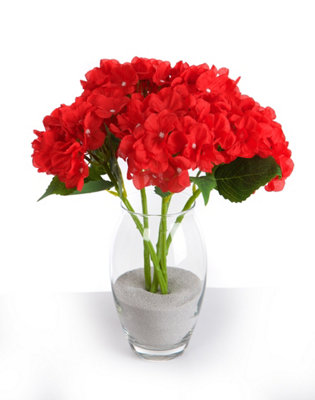 5 Best Artificial Red Single 35cm Hydrangea Flower Stems