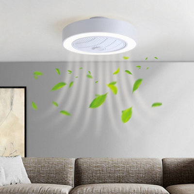 5 Blades Acrylic LED Ceiling Fan Light Adjustable Speed with IR Remote ...