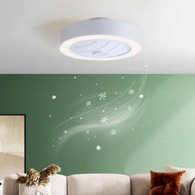 5 Blades Acrylic LED Ceiling Fan Light Adjustable Speed with IR Remote ...