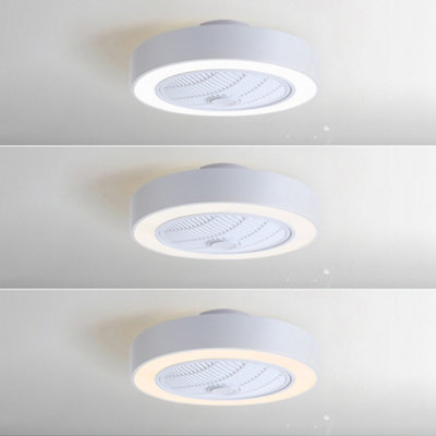 5 Blades Acrylic LED Ceiling Fan Light Adjustable Speed with IR Remote ...