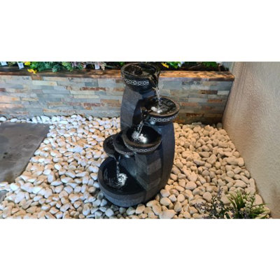 5 Bowl Pour Solar Powered Water Feature