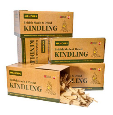 5 Boxes of Maxchips High Quality Kindling Wood Kiln Dried. Great for ...