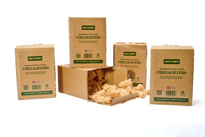 5 Boxes of Natural Environmentally Friendly Maxchips Firelighters Clean ...