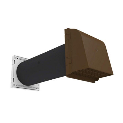 5" Core Vent Cavity Ventilator Anti Draught Brown Cowl for Gas Appliances