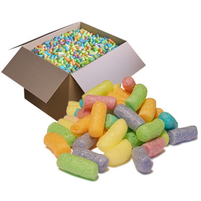 5 Cubic Eco Flo Biodegradable Multi Coloured Loose Fill Packing Peanuts