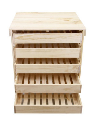 5 Drawer Wooden Apple Storage Rack 78 x 60cm