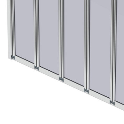 5 Folding Panel Bath Glass Shower Screen 120cm W x 140cm D