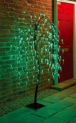5 FT Weeping Willow Trees for Garden Lights Solar Powered Outdoor ...
