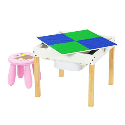 5 In 1 Activity Play Table And Stool Set For Kids - Double Sided ...