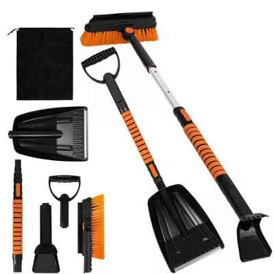 5 in 1 Collapsible Snow Shovel Kit with Brush Scraper for Car Travel ...